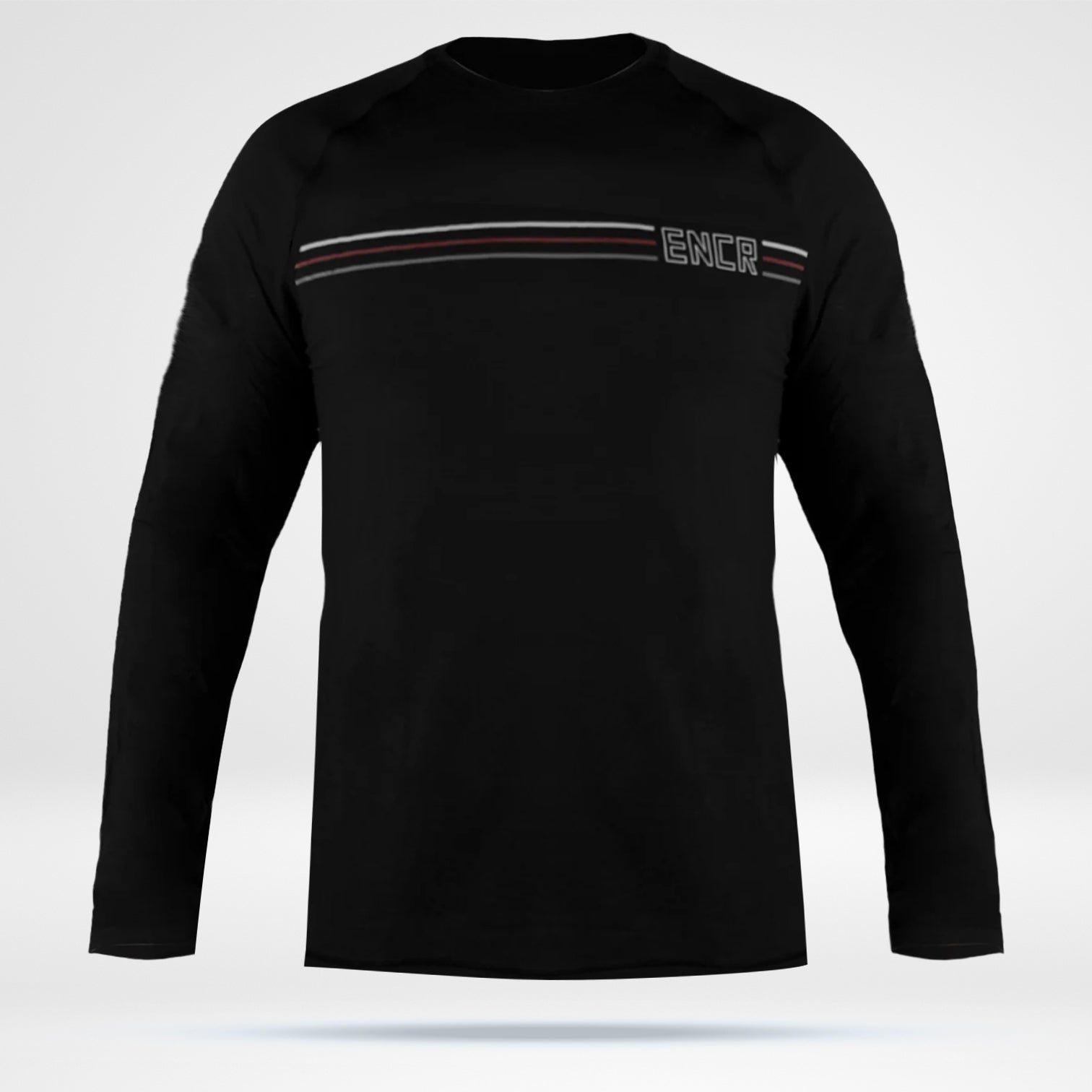 Men's Long Sleeve Bamboo Tee - Black ENCR Stripes – Encore Custom