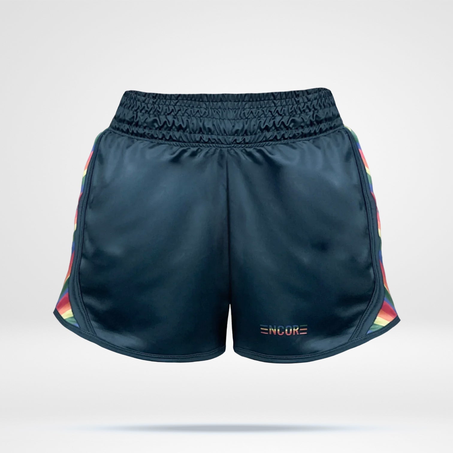 Women's Training Short - High Rise 3" Inseam - Rainbow – Encore Custom